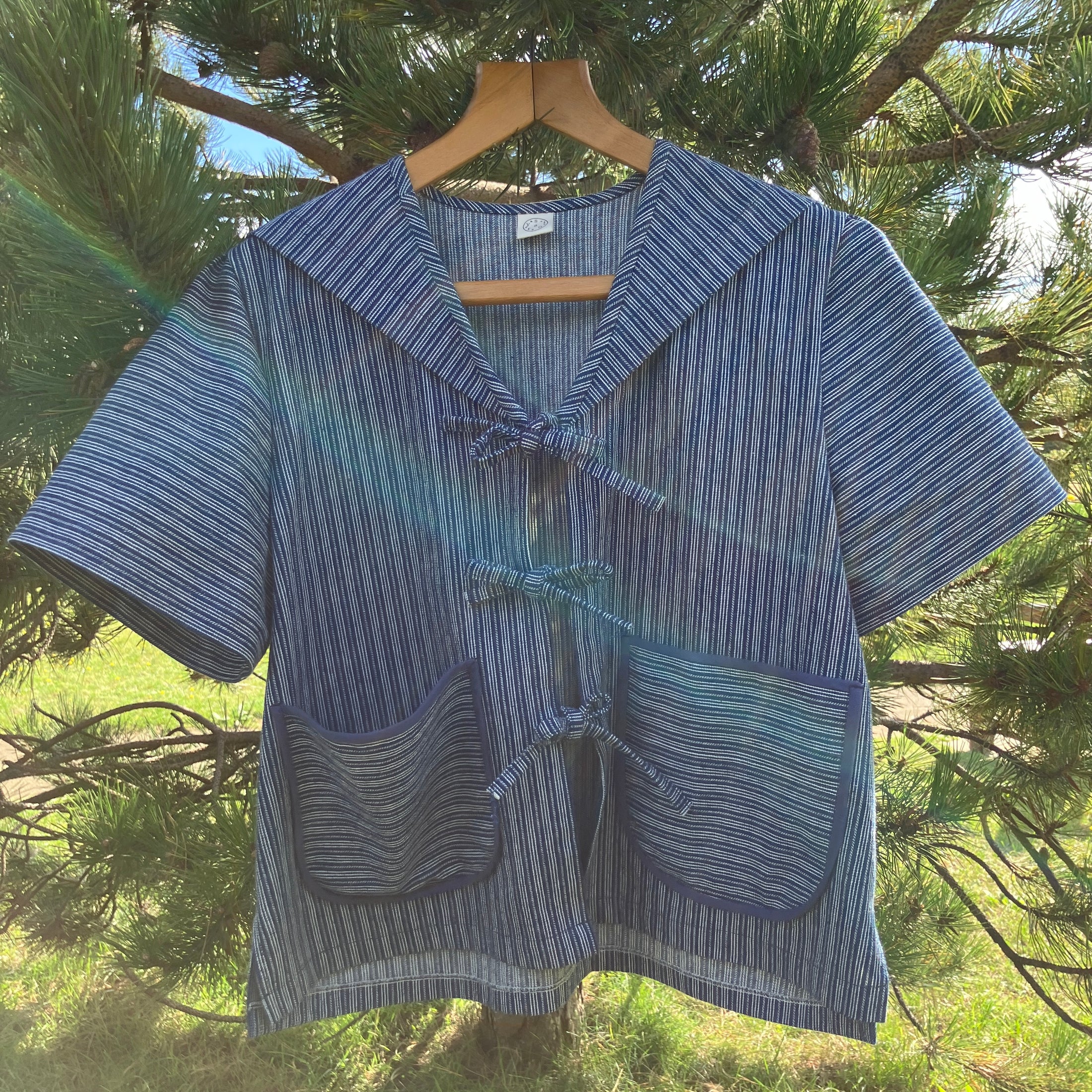 Vintage stripe denim sailor top – a circular story
