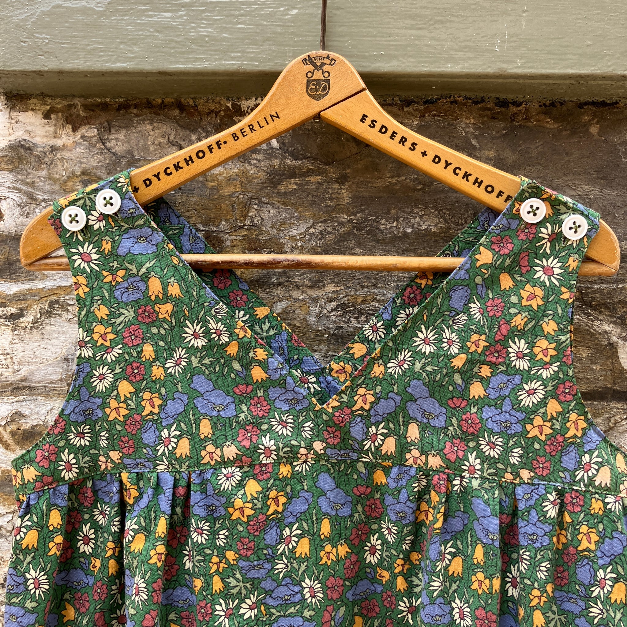 Liberty print reclaimed curtain dress – a circular story