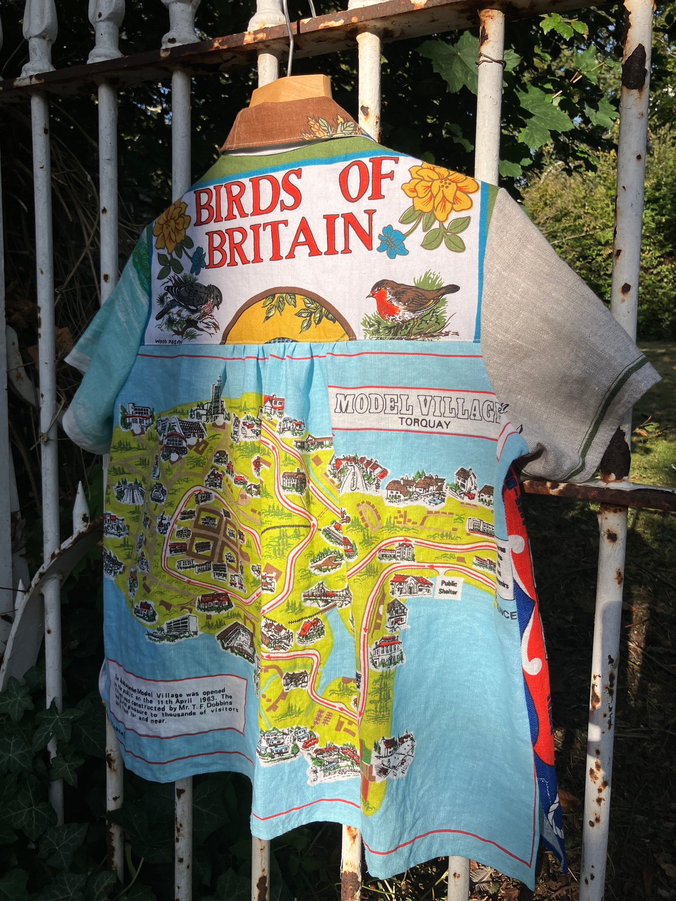 Recycled vintage tea towel shirt – a circular story