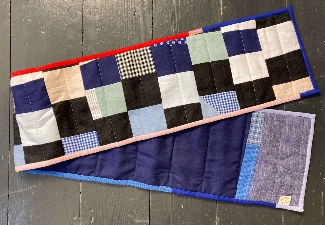 Patchwork quilted scarf – a circular story
